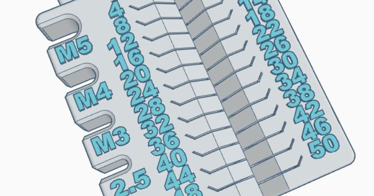 Metric small screw measuring device with threads and keyring by Wagner ...