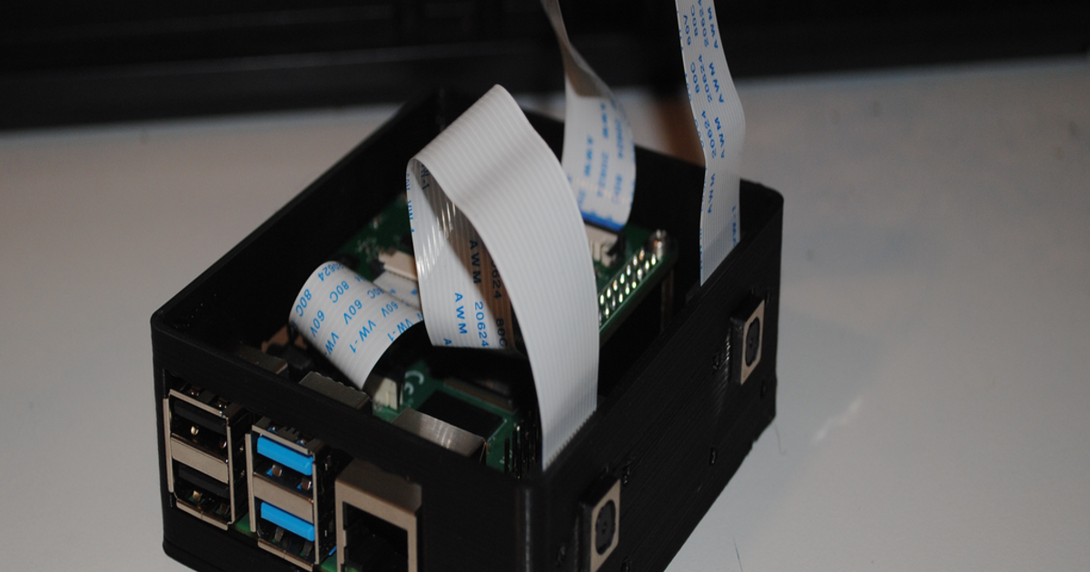 Dual camera case for RPi v4 by Emil Perhinschi | Download free STL ...