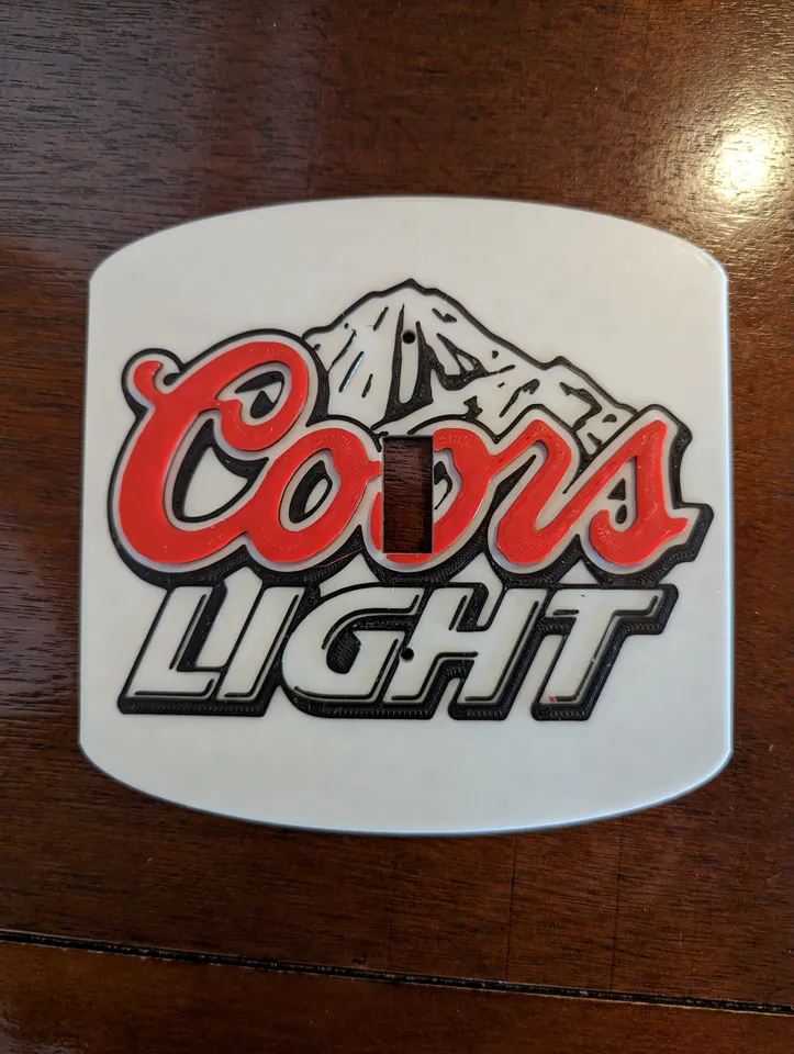 Coors Light beer sign or wall switch plate by Nuvz | Download free STL ...