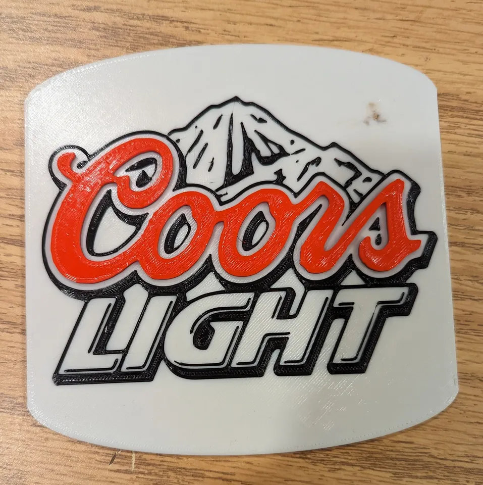 Coors Light beer sign or wall switch plate by Nuvz | Download free STL ...