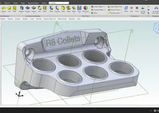 ER40 Collet Rack for 3034-Lite T-Slot rail by Ken226 | Download free ...