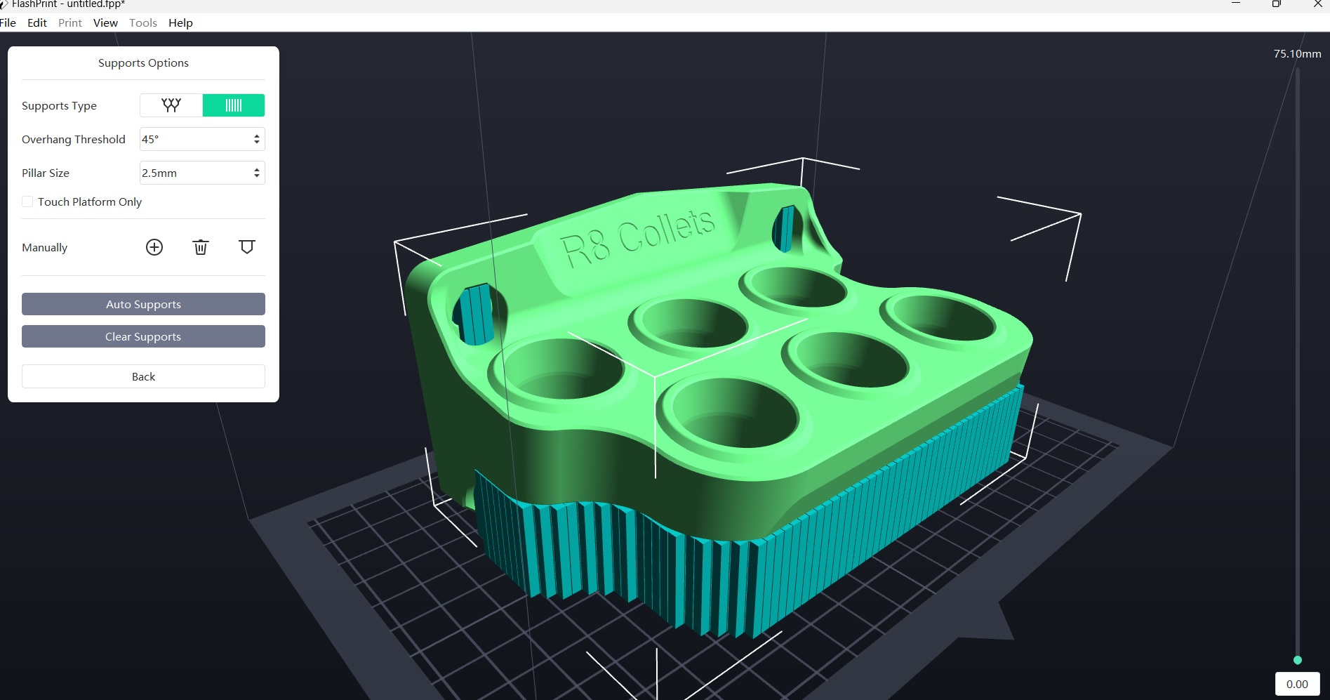 R8 collet rack, wall mount or 3034-lite T-slot rail. by Ken226 ...