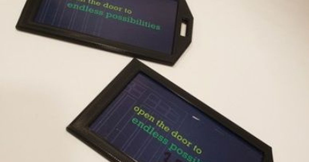 Luggage Tag Business card sized by S.Sherman | Download free STL model ...