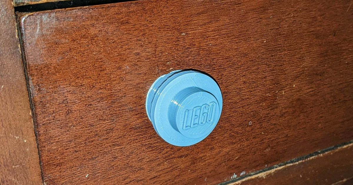 LEGO stud Cabinet Knob by Teancom3 | Download free STL model ...