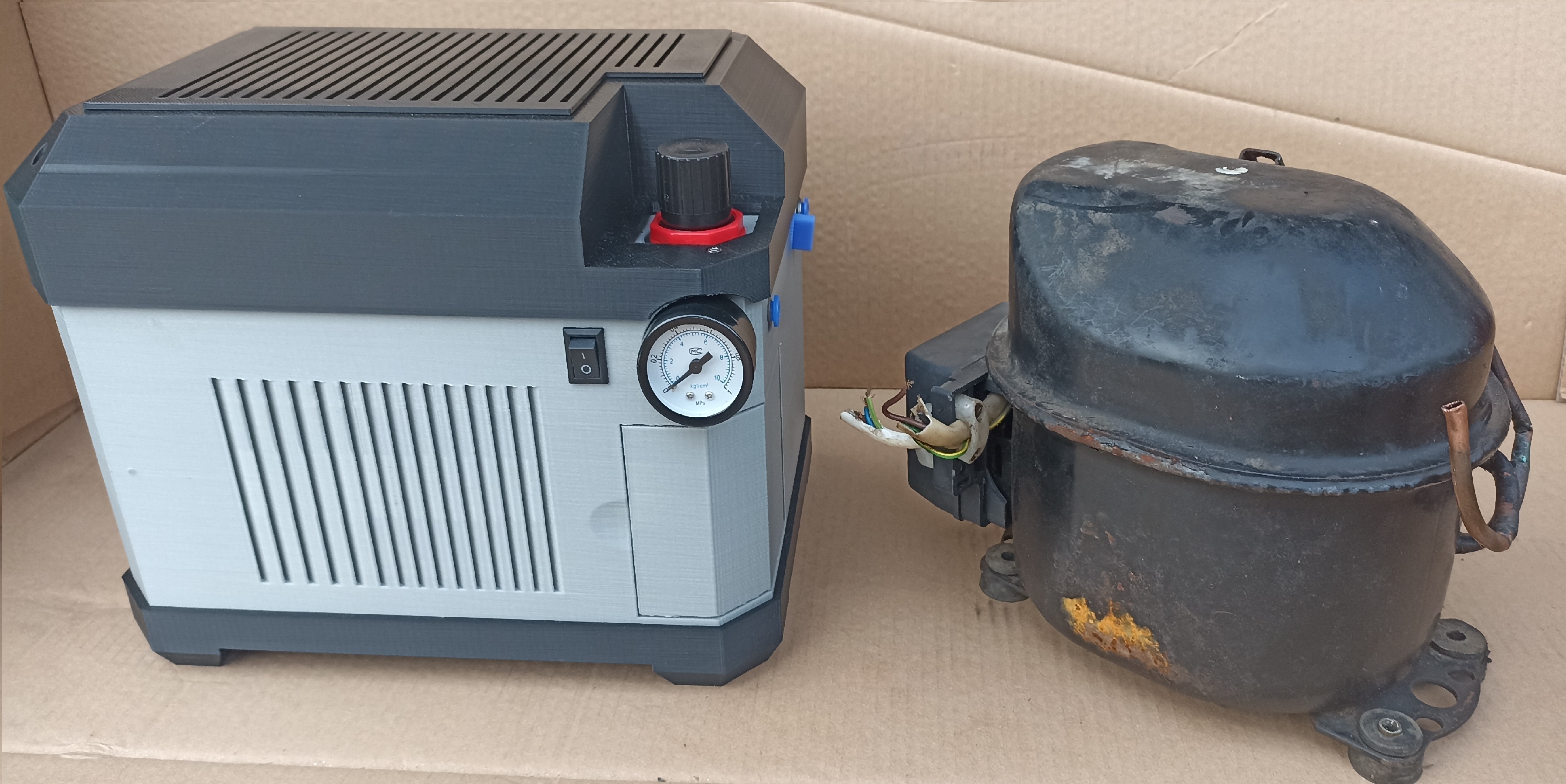 Fridge compressor housing - silent air & vacuum source by Nemo404 ...