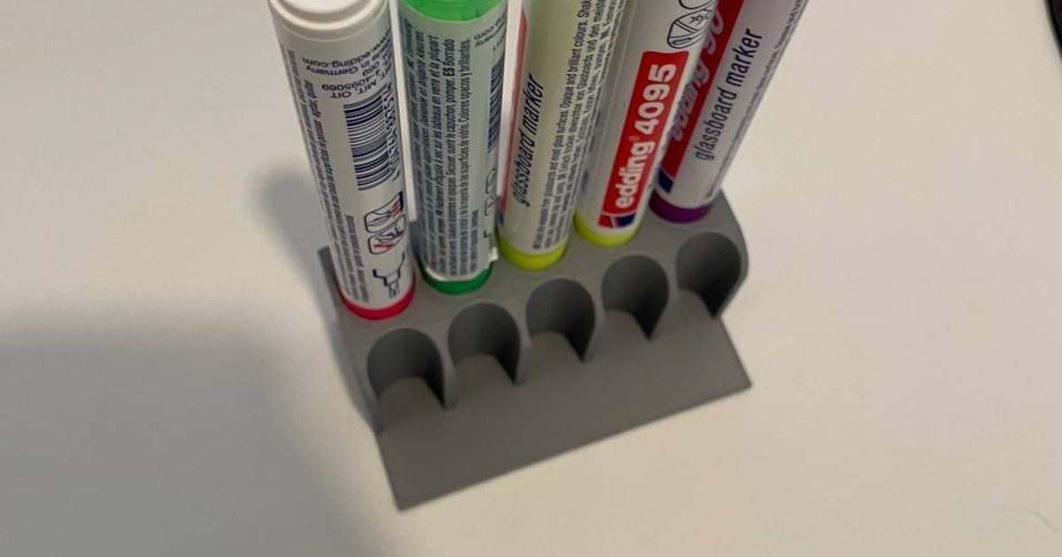 Simple Marker Holder for 10 markers (compatible with markers with +15mm ...