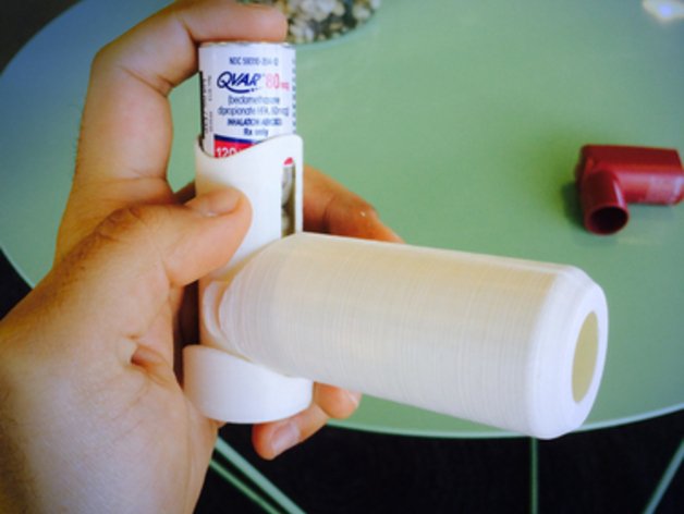 Simple Asthma Inhaler + Spacer by Dany Sánchez | Download free STL ...