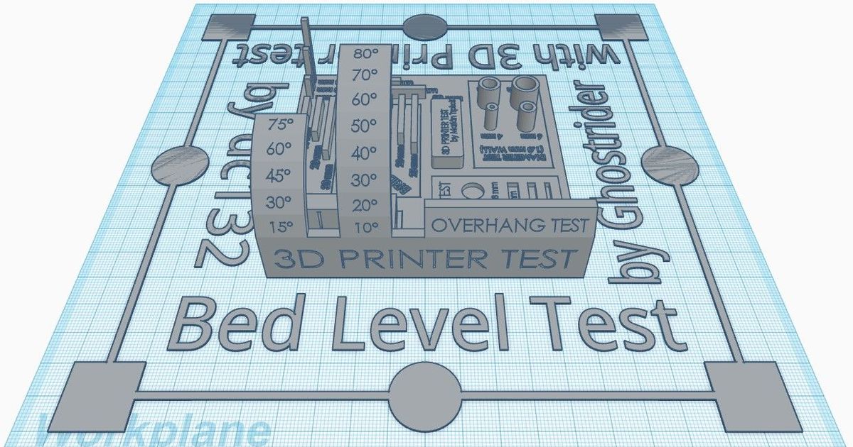 All-In-One 3D Printer Test/Bed Level Test por Ghostrider | Descargar ...