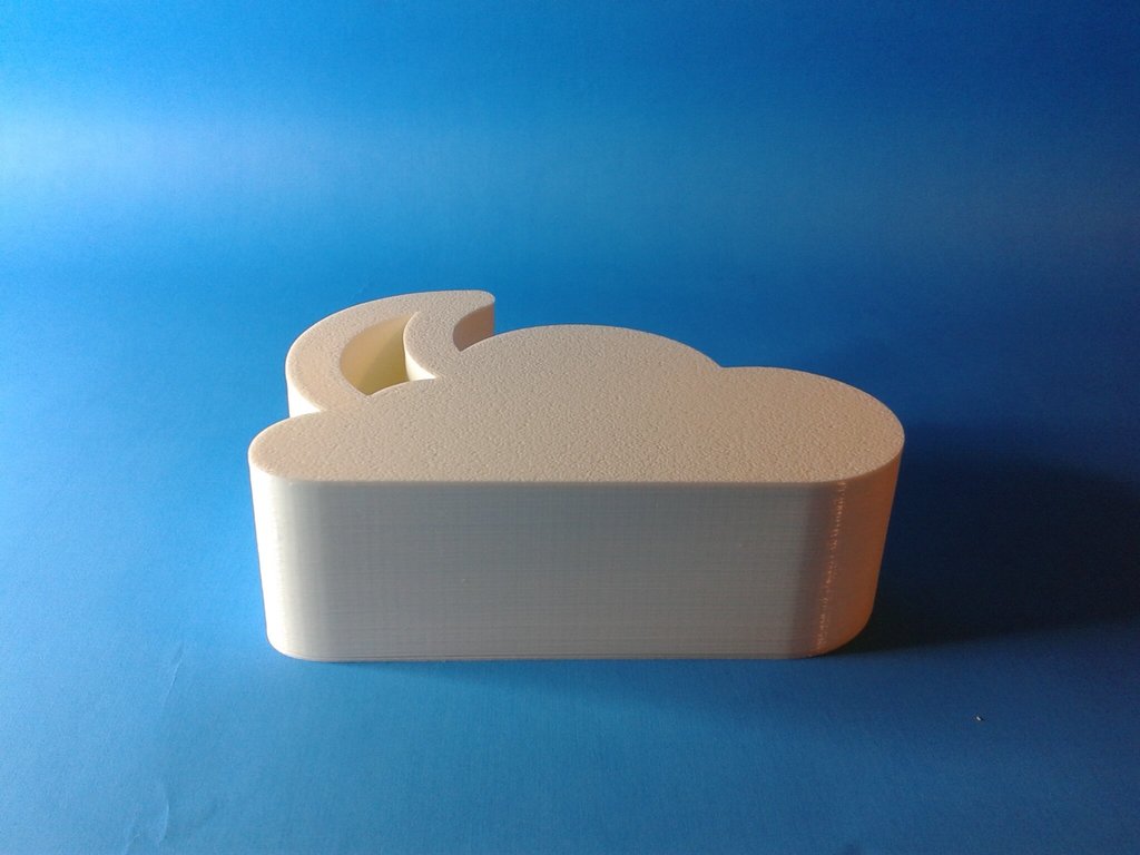 Cloud with Crescent Moon, nestable box (v1) by PPAC | Download free STL ...