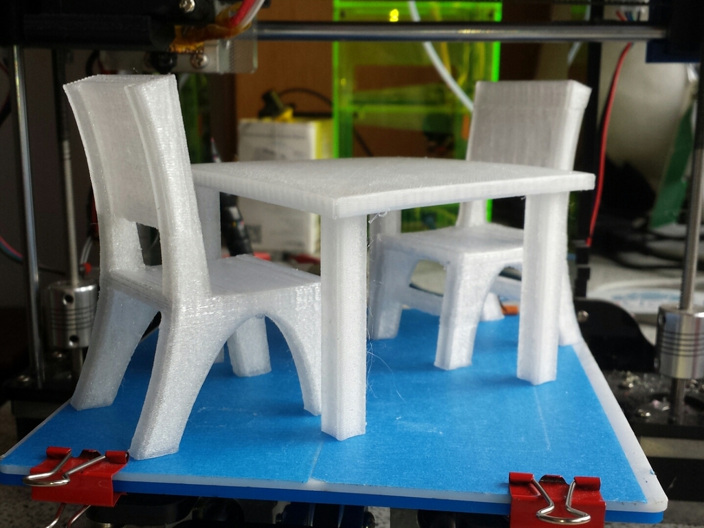 2.5D Simple Chair and Table by Jürgen Weigert | Download free STL model ...
