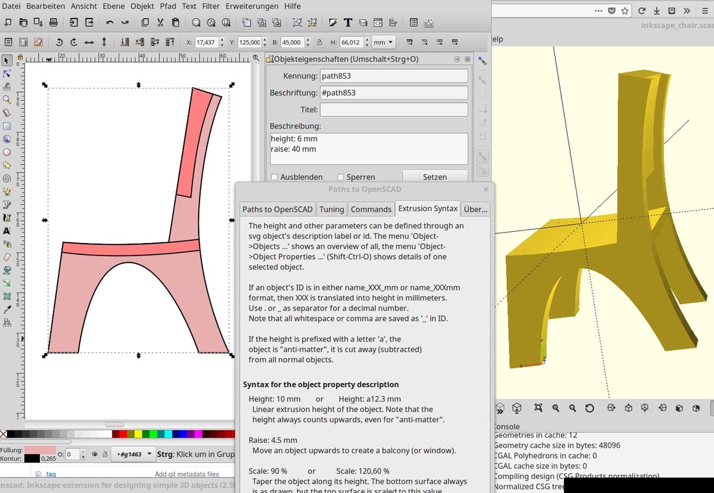 2.5D Simple Chair and Table by Jürgen Weigert | Download free STL model ...