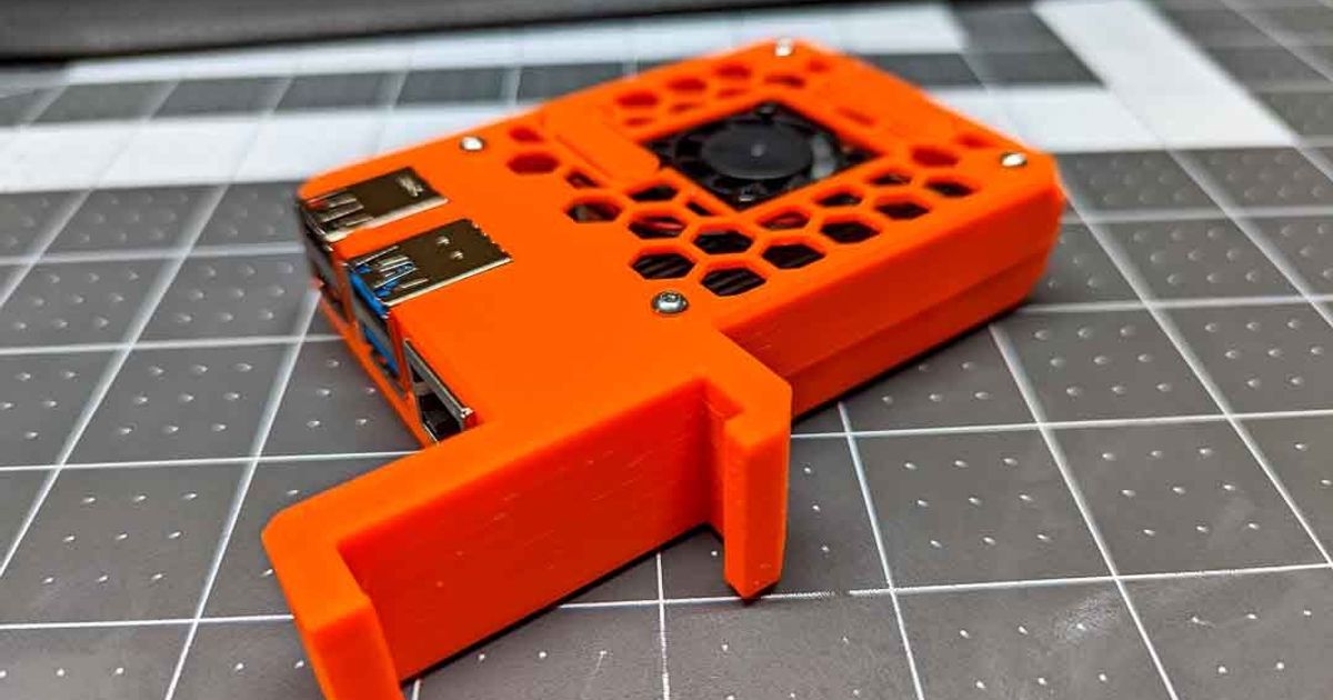 Raspberry Pi4 Case With Frame Clip For Prusa Mk3s By Astrostock Download Free Stl Model 