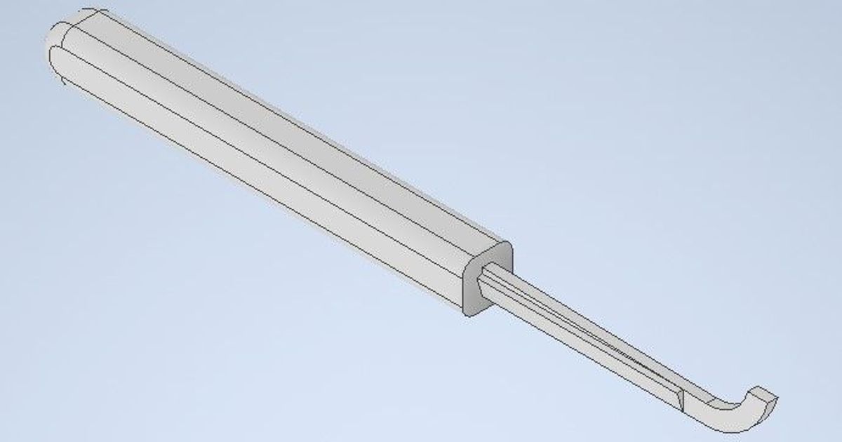 Lock Pick With Tension by XShadeTreeX | Download free STL model | Printables.com