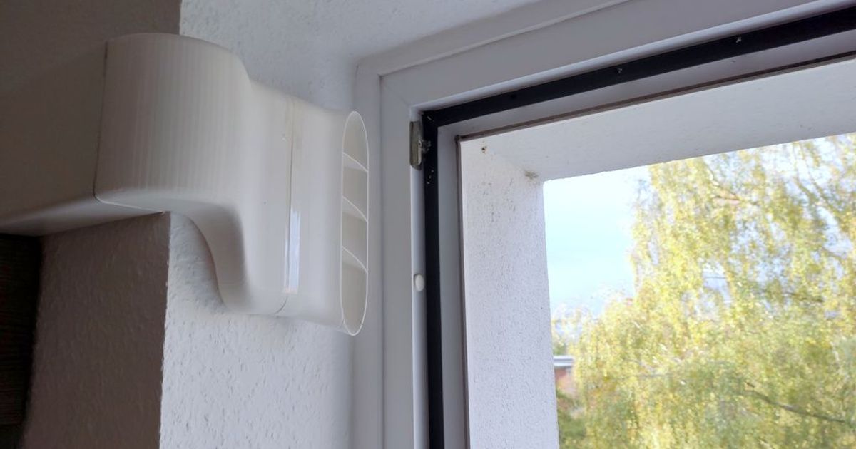 Kitchen fume extractor window nozzle for 110x55mm by blmak | Download ...