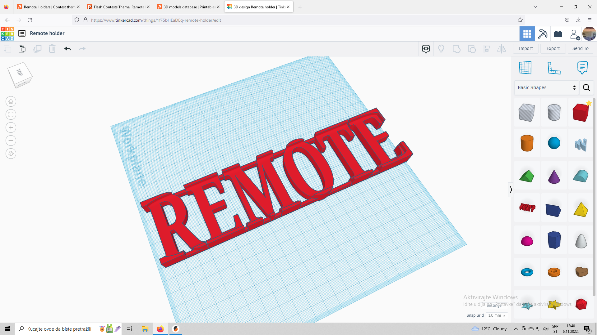 Remote control holder by Devetka | Download free STL model | Printables.com