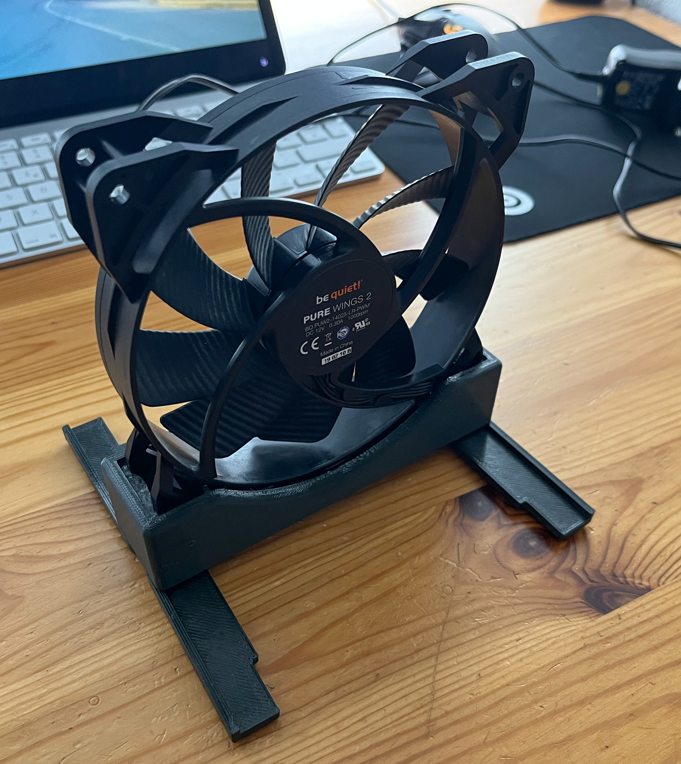 140mm Desk Fan Holder by sherlocked | Download free STL model ...