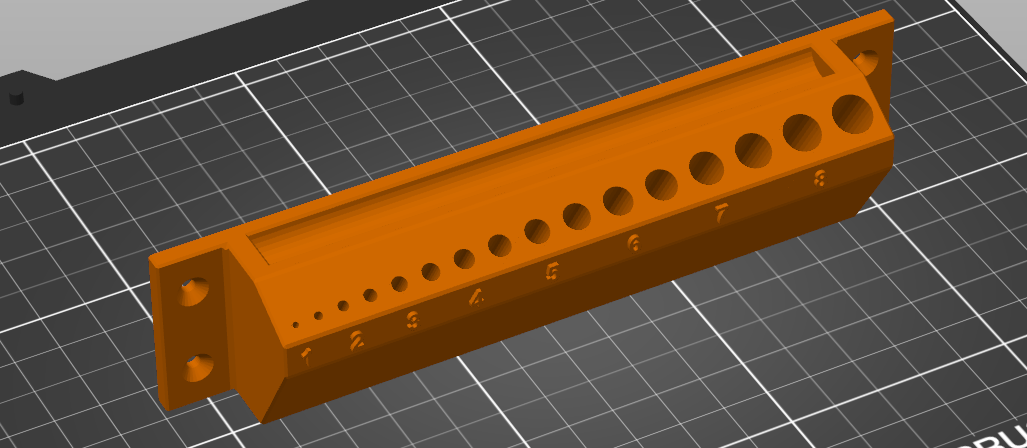 Drill bit holder 1-8,5mm - wall mount by Sky | Download free STL model ...