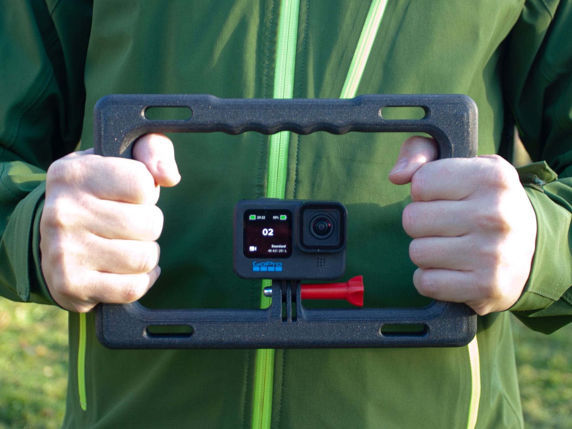 Two handed grip for GoPro by Michal Fanta | Download free STL model ...