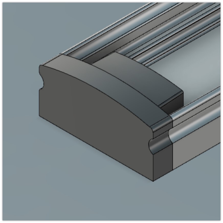 Aluminum LED Channel End Caps by poldim | Download free STL model ...