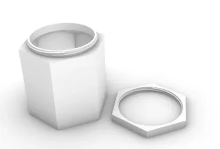 Hexagonal Box 28mm by StringGoddess | Download free STL model ...