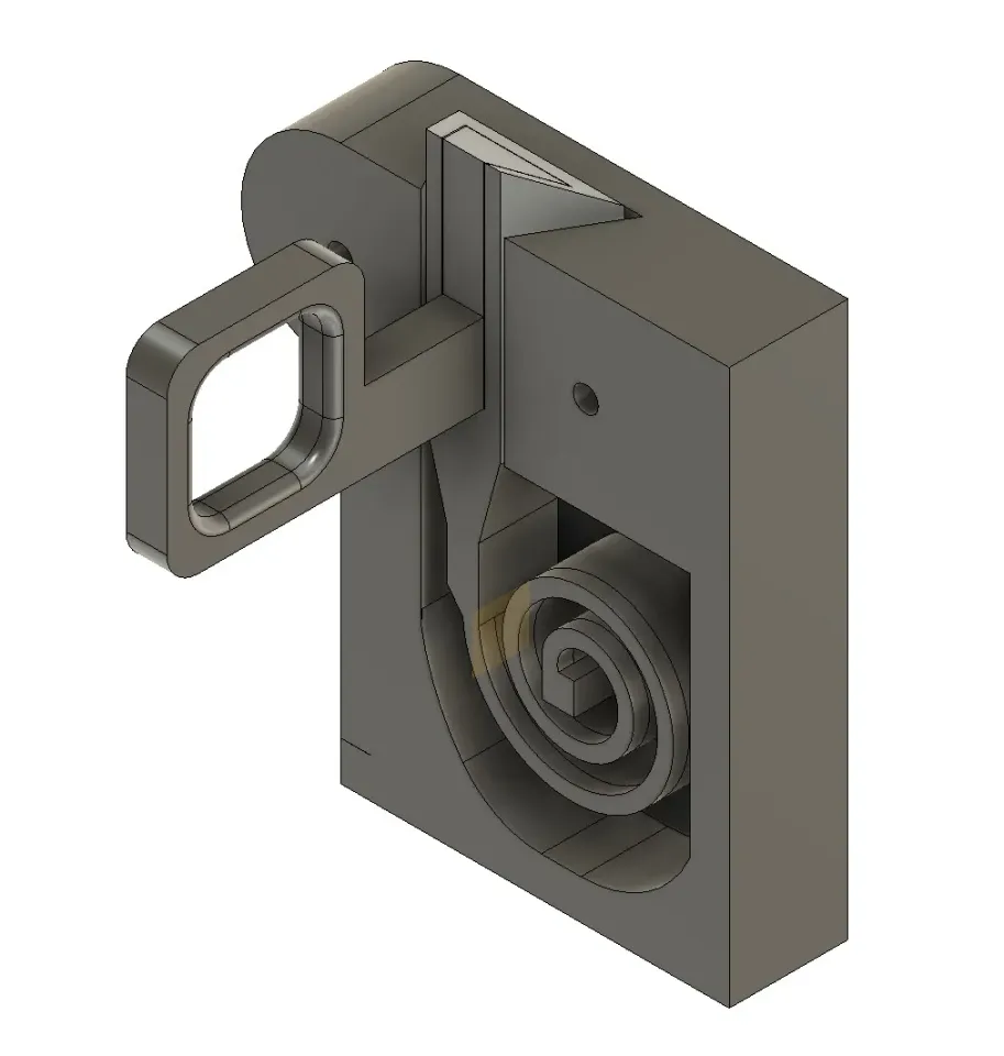 Print In place slam latch drawer pull by alexpewpew | Download free STL ...
