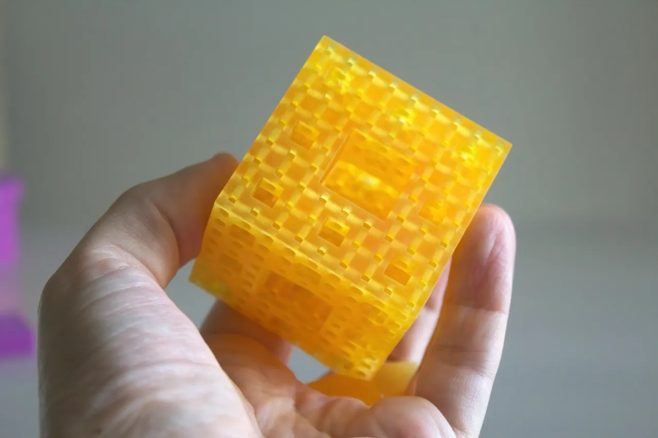 Menger Sponge (Sierpinski Cube) with stand by Fab3D Udesc | Download ...