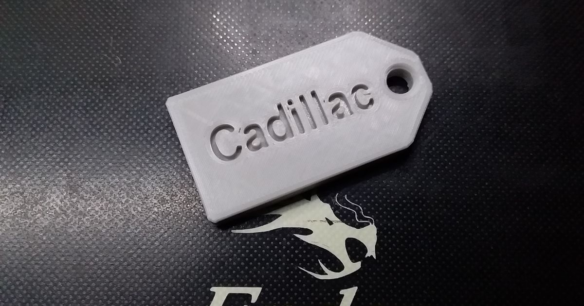 Key Tag Cadillac by Mark | Download free STL model | Printables.com