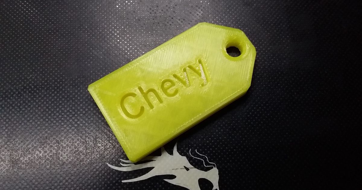 Key Tag Chevy by Mark | Download free STL model | Printables.com
