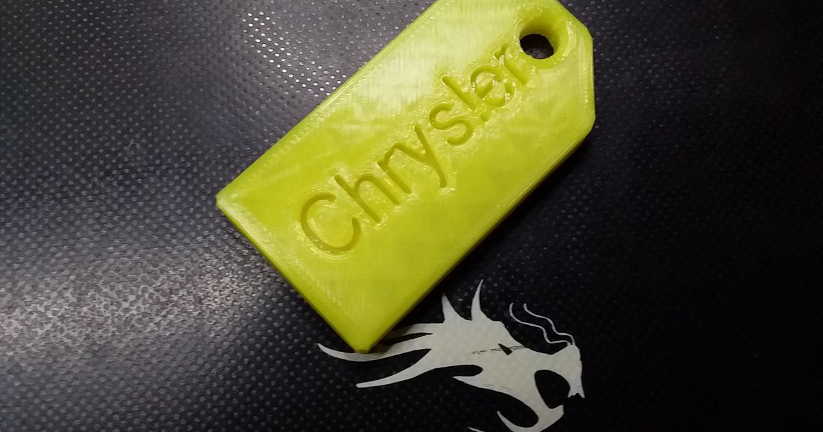 Key Tag Chrysler by Mark | Download free STL model | Printables.com
