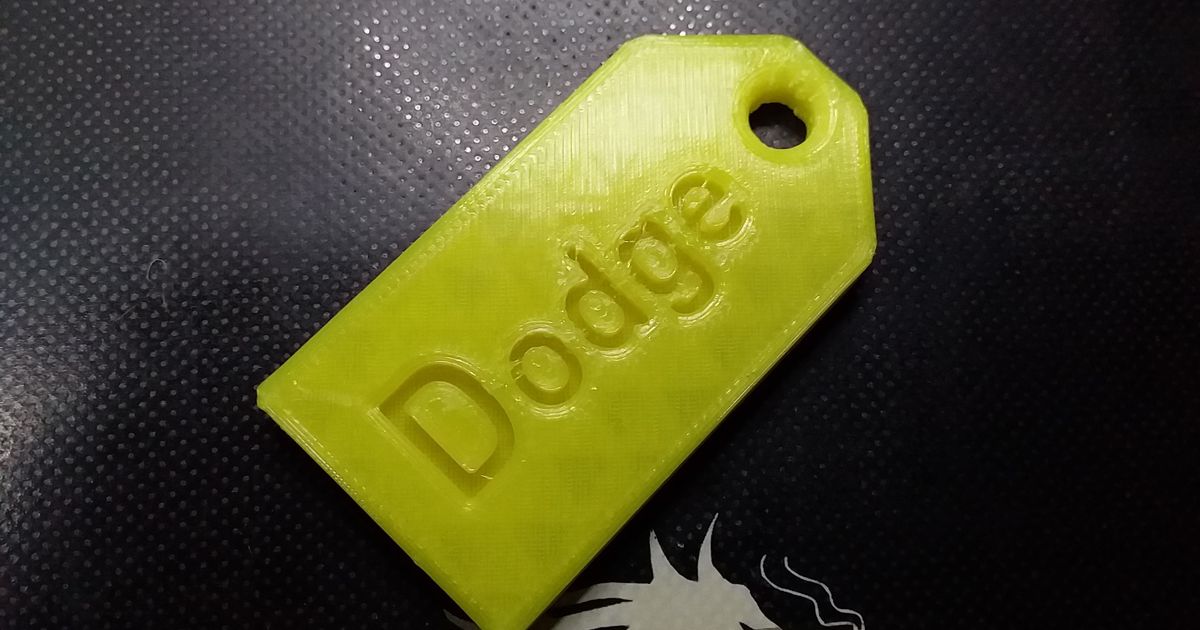 Key Tag Dodge by Mark | Download free STL model | Printables.com