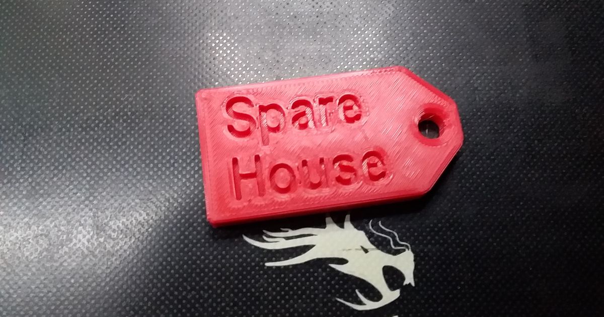 Key Tag Spare House by Mark | Download free STL model | Printables.com