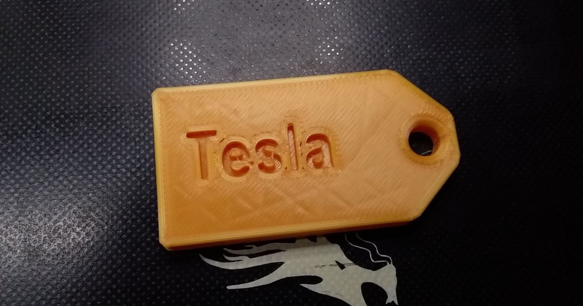 Key Tag Tesla by Mark | Download free STL model | Printables.com