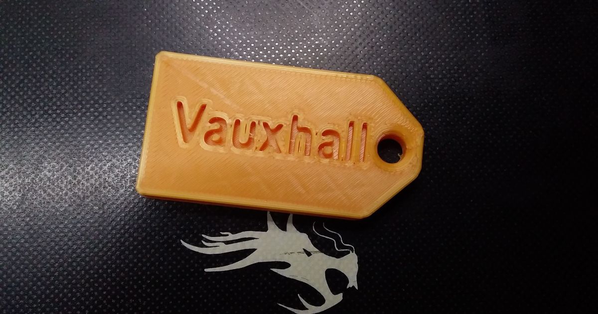 Key Tag Vauxhall by Mark | Download free STL model | Printables.com