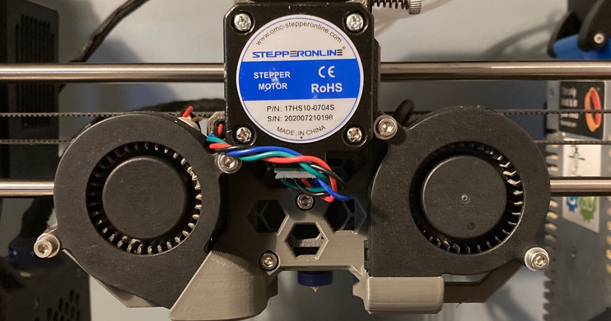 Prusa Mk3 S Bondtech Extruder Dual Fan Duct By Calstechconcepts