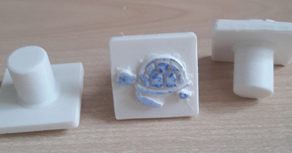 simple stamp with animal motive - turtle - to reward the little once by ...