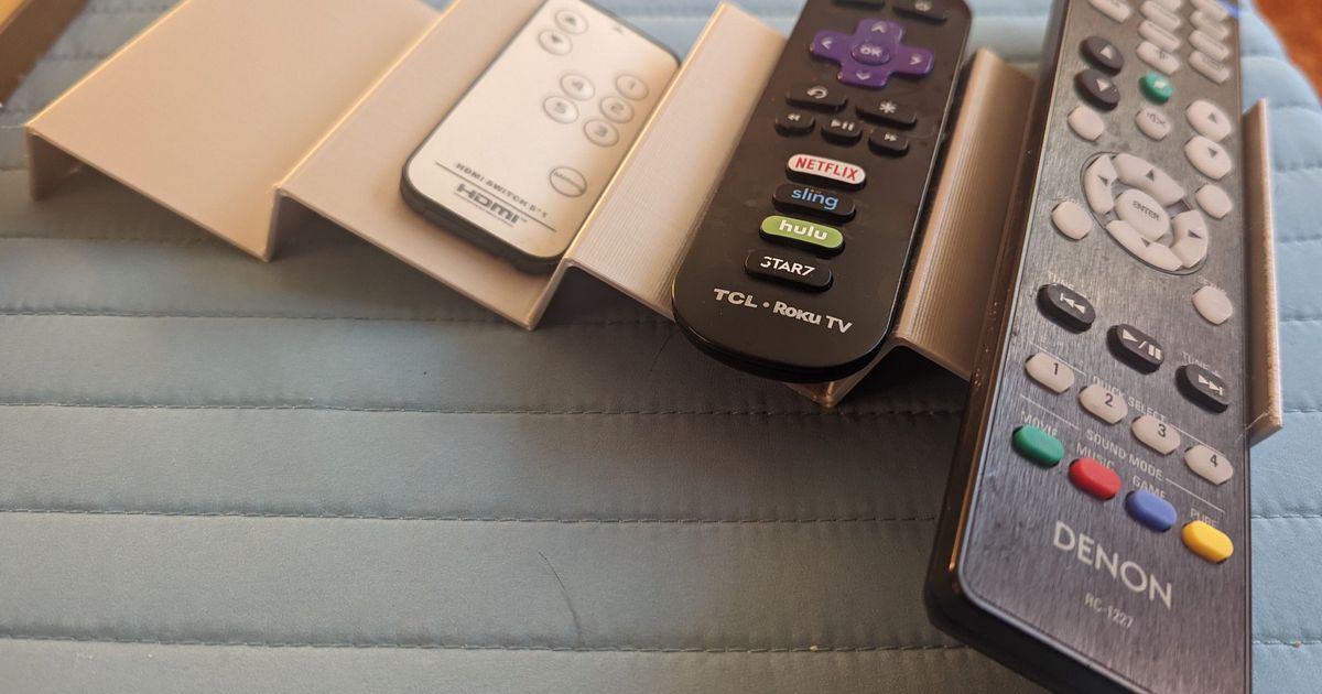 Angled Remote Holder Tray Insert by Ossum | Download free STL model ...