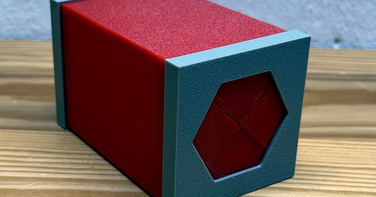 Folded box 43x43x70mm by r3l471v157 | Download free STL model ...