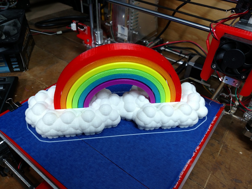 Cloud base for the 6-piece rainbow by WillL84 | Download free STL model ...