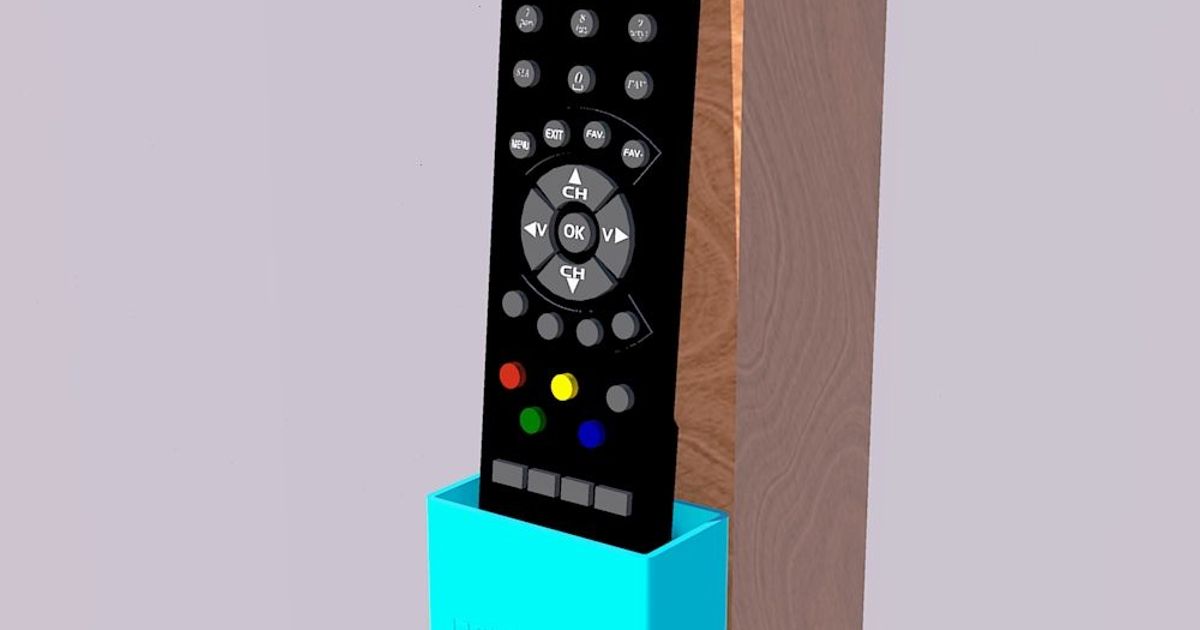 Universal Remote Holder With Phone or Cable Hanger by Frikarte3D ...