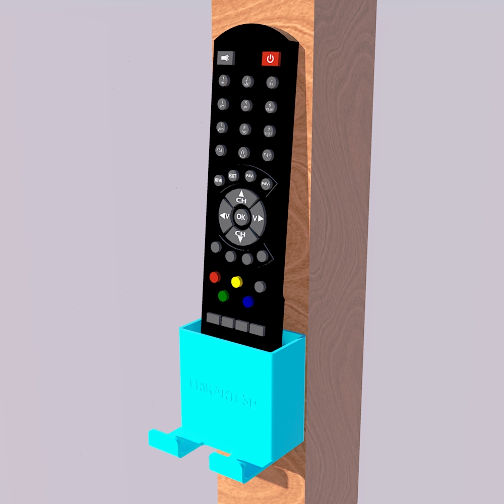 Universal Remote Holder With Phone or Cable Hanger by Frikarte3D ...