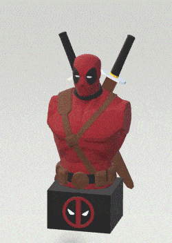 Simple Deadpool Bust - work in progress by Juan Barrera | Download free ...