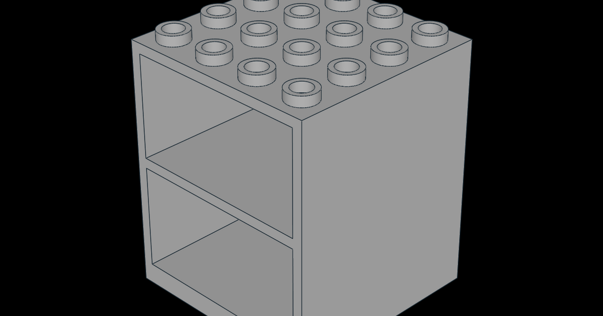 Lego Compatible (2.dat) Container Drawers 4 x 4 x 4 by thall72 ...