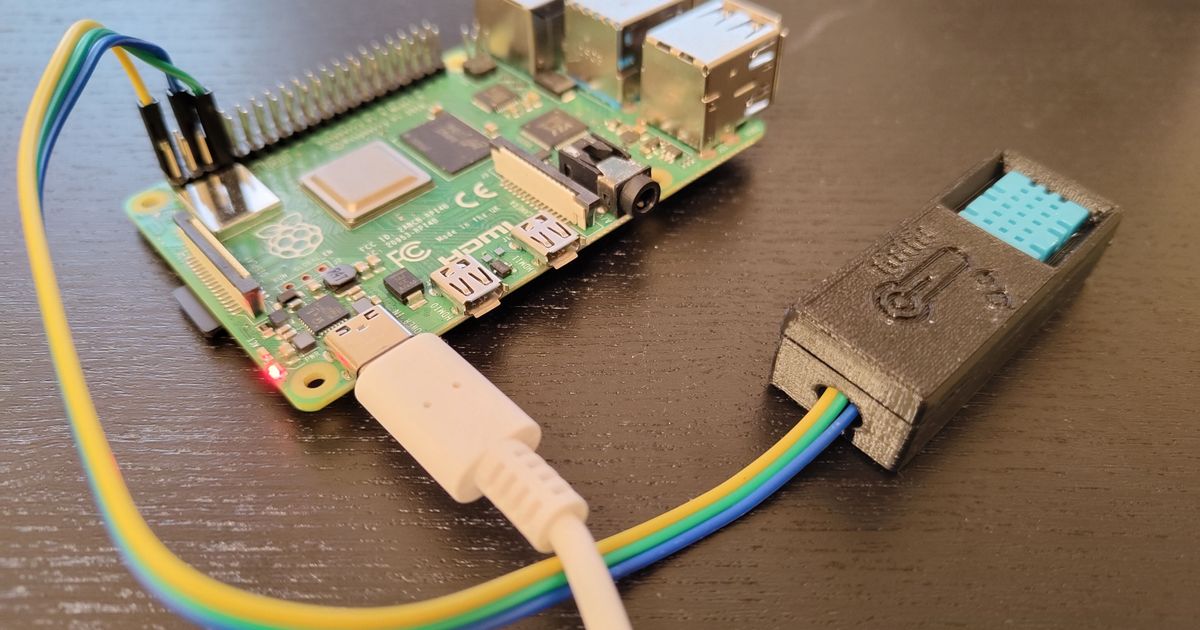 DHT11 sensor box with larger cable hole by marian42 | Download free STL ...