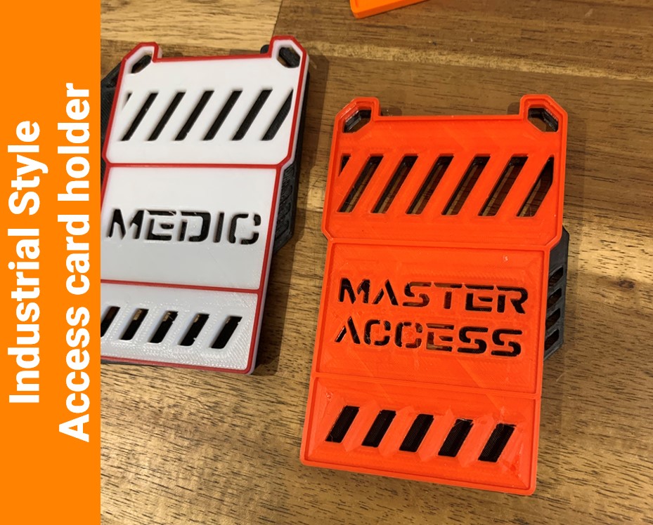 Cyberpunk style access card holders (10 variations) by 3dprintsmith ...