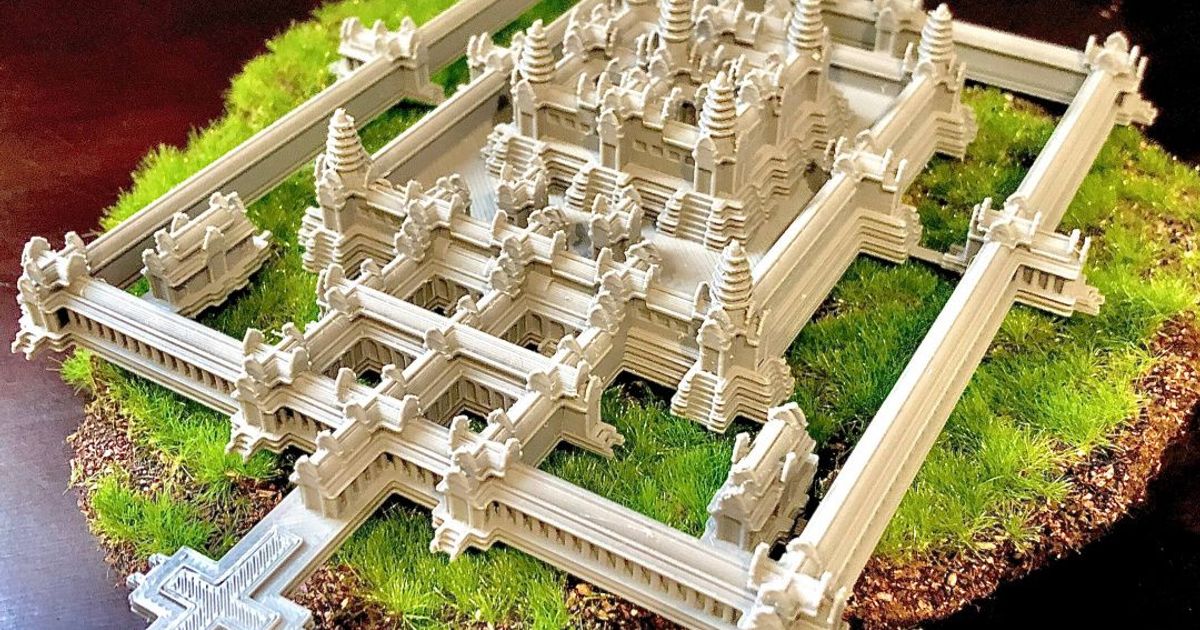 Angkor Wat - Cambodia by MiniWorld3D | Download free STL model ...
