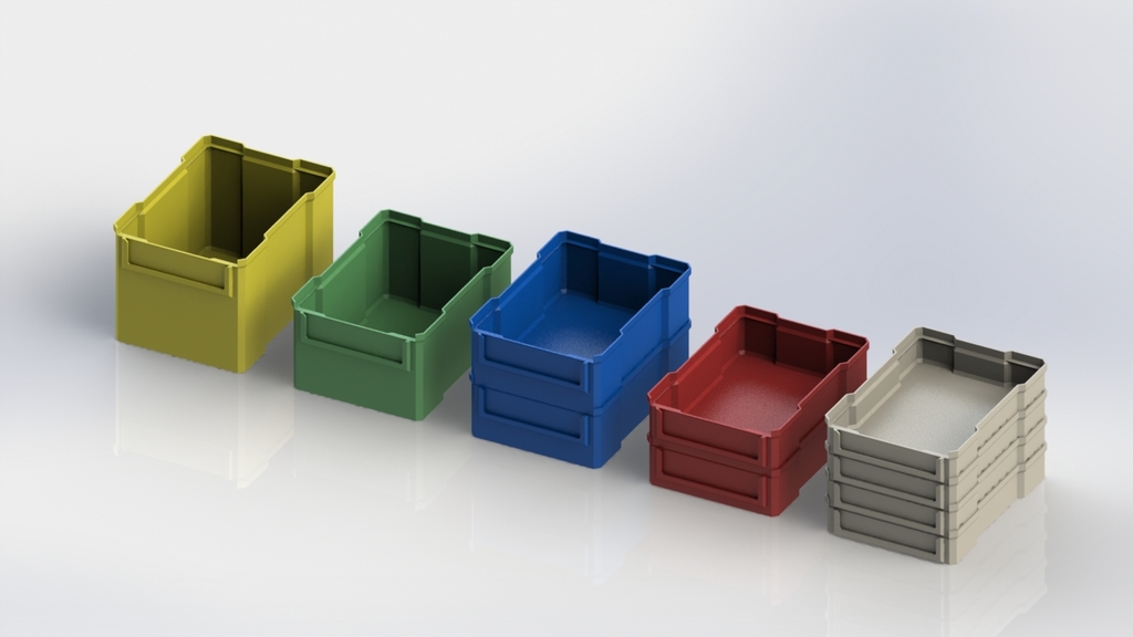 Stackable Boxes with Front Labels Set by Nemesis | Download free STL ...
