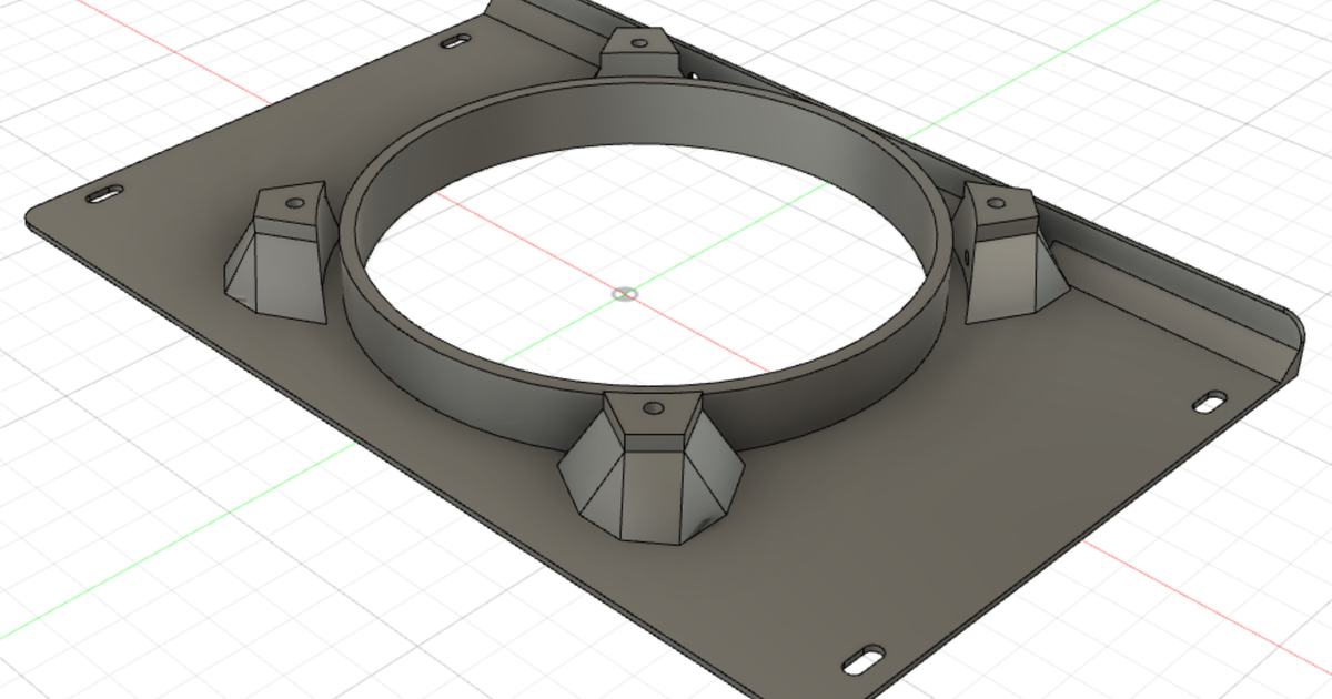 Mounting plate for 5.25" speakers in Stern pinball machines by pete.d ...