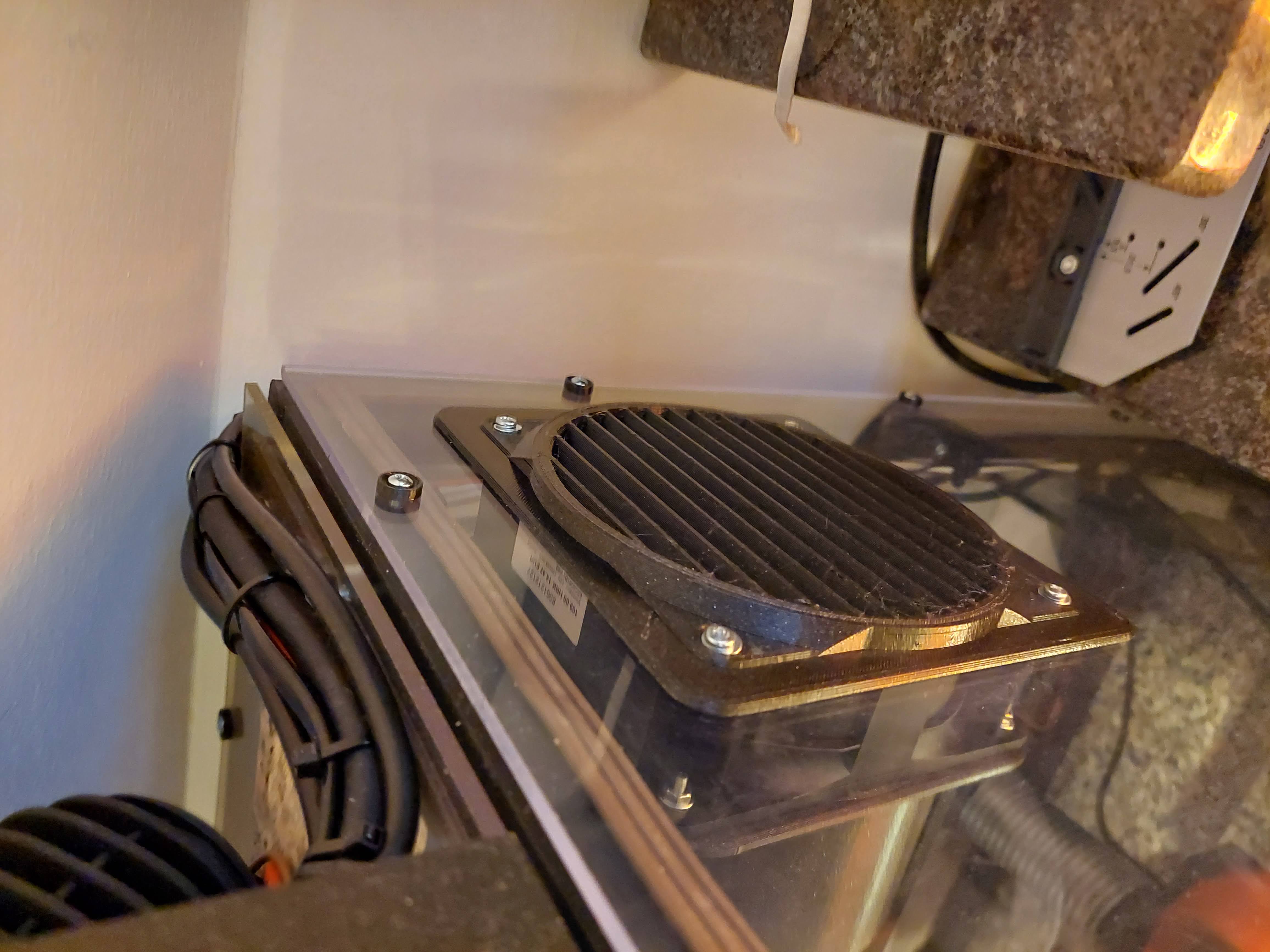 Fan cover 120mm angled with brimm by HerGiz | Download free STL model ...