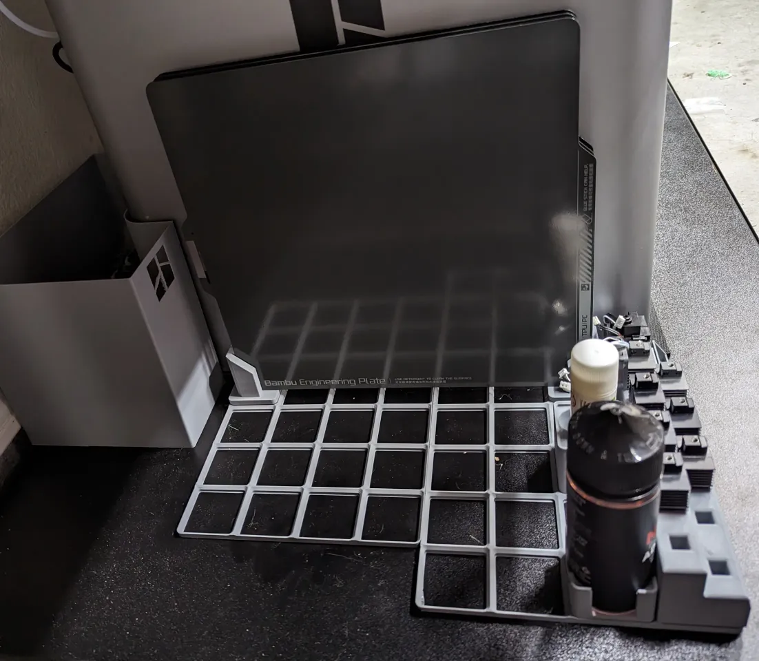 Bambu Lab X1C plate holder for Gridfinity by Munkee915 | Download free ...