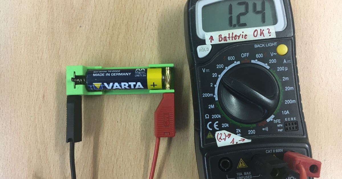 AA Mignon / AAA Micro battery socket / holder for banana plug / battery ...